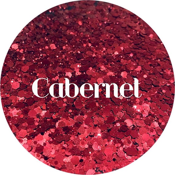 Cabernet Deep Red Metallic Chunky Mix Polyester Glitter | Etsy