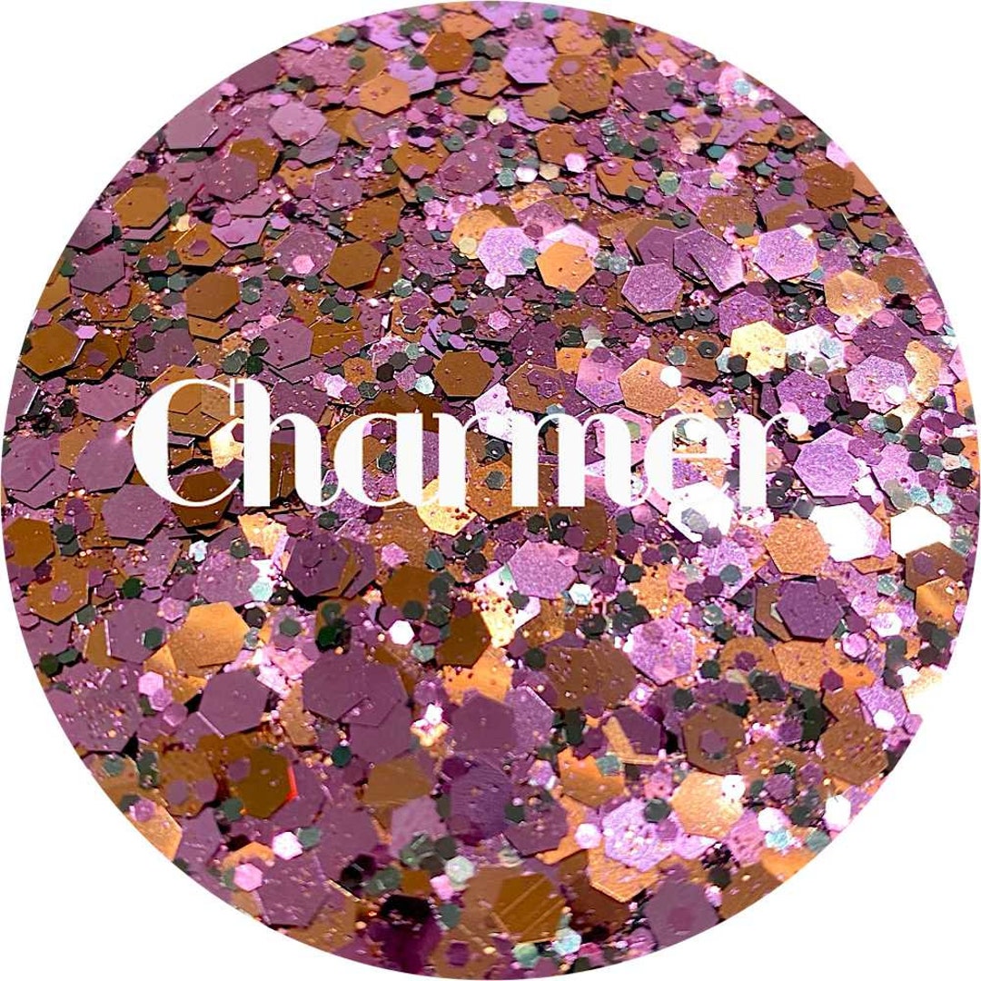 Charmer - Rose Pink Metallic Chunky Mix Polyester Glitter - Etsy