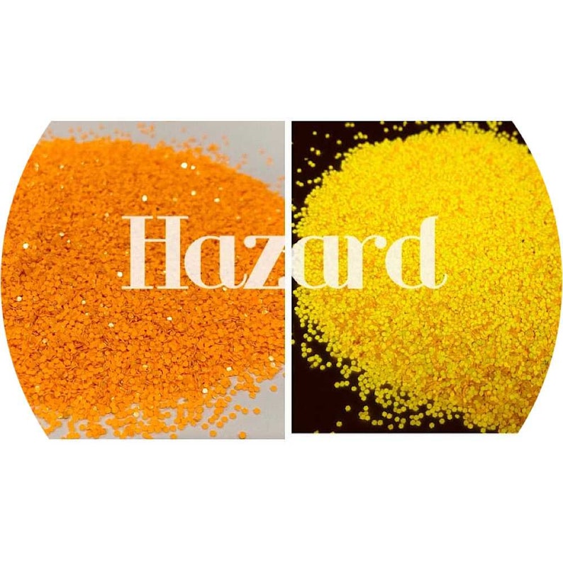 Hazard - Orange Glow in the Dark Glitter - Etsy