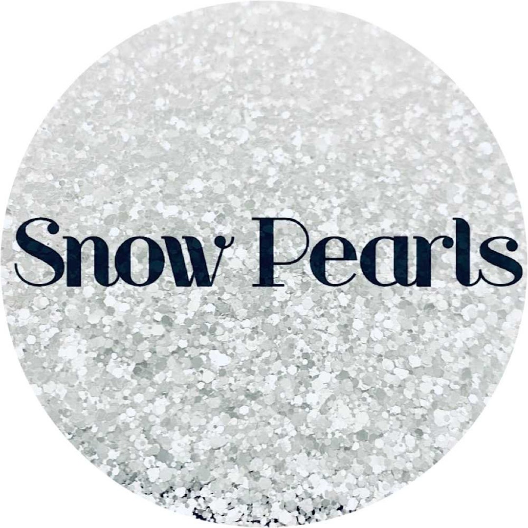 Snow Pearls - Pearl White Small Chunky Mix Polyester Glitter - Etsy