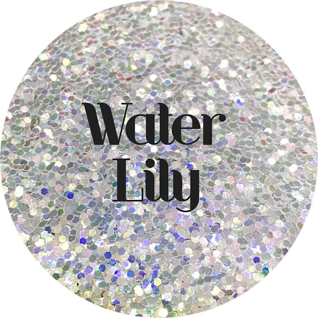 Water Lily - White Silver Purple Medium Chunky Polyester Glitter - Etsy