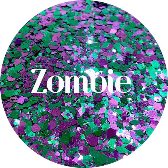 Zombie Purple and Teal Metallic Polyester Glitter Mix - Etsy