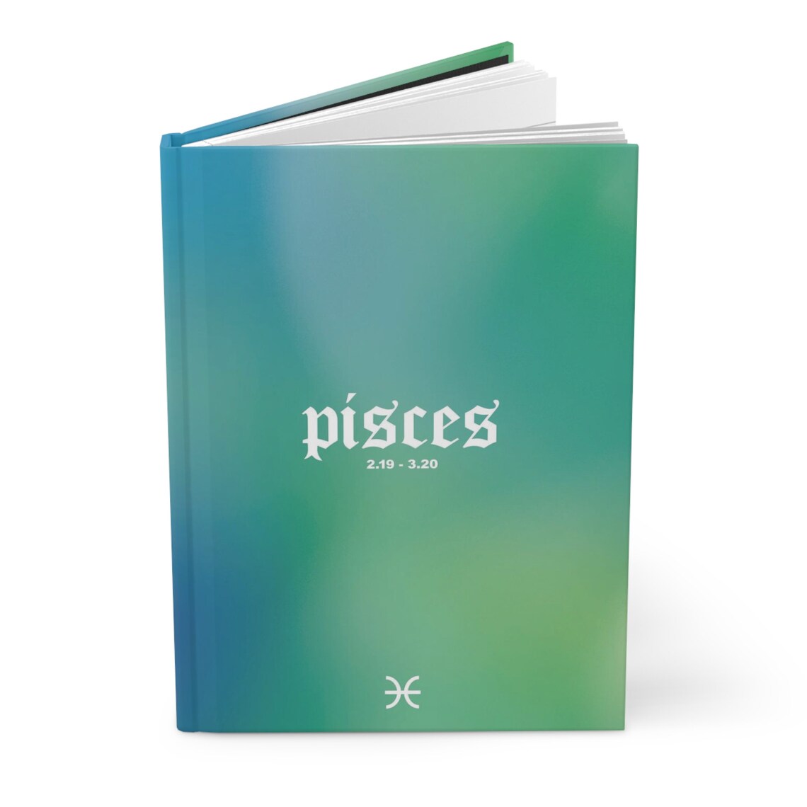 Pisces Zodiac Journal | Handcrafted Blank Astrology Green Notebook ...