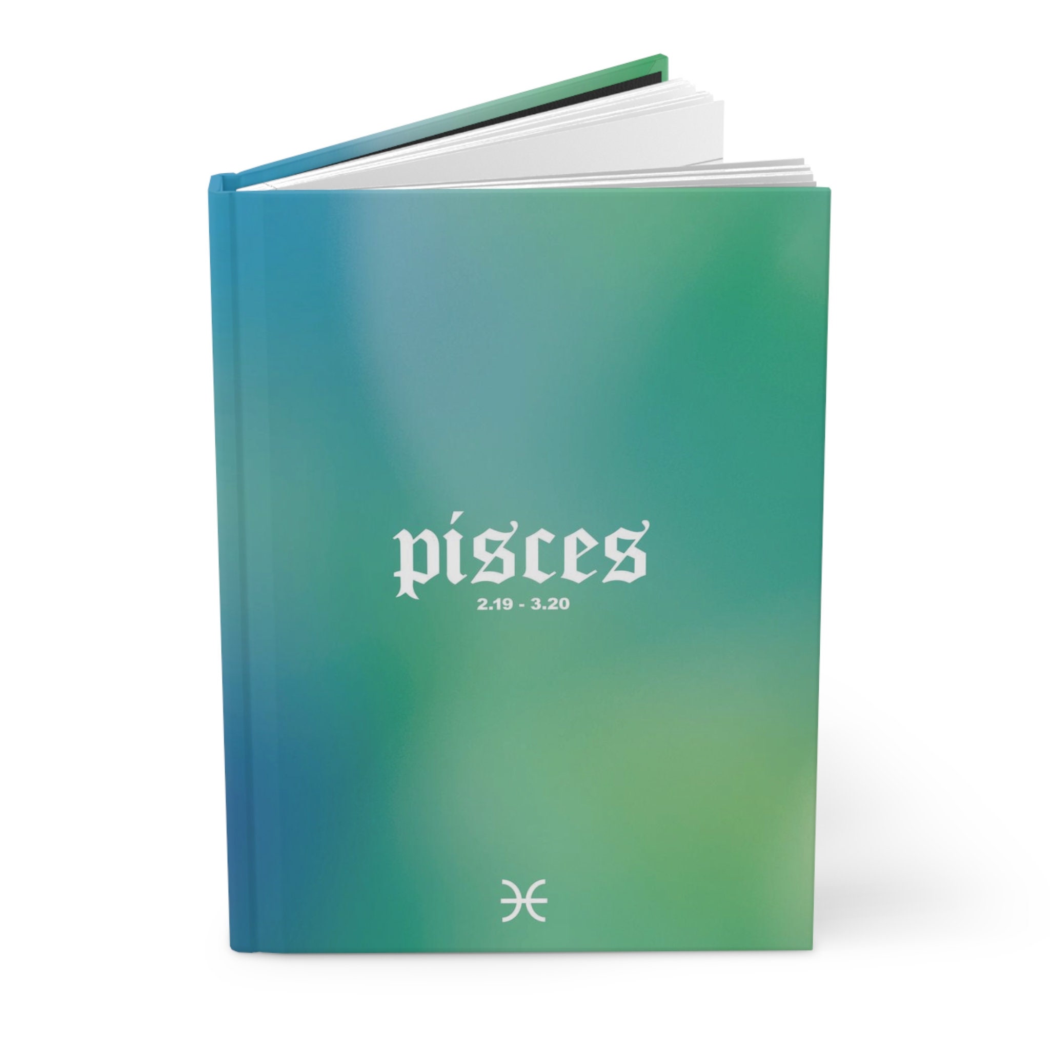 Pisces Zodiac Journal | Handcrafted Blank Astrology Green Notebook ...