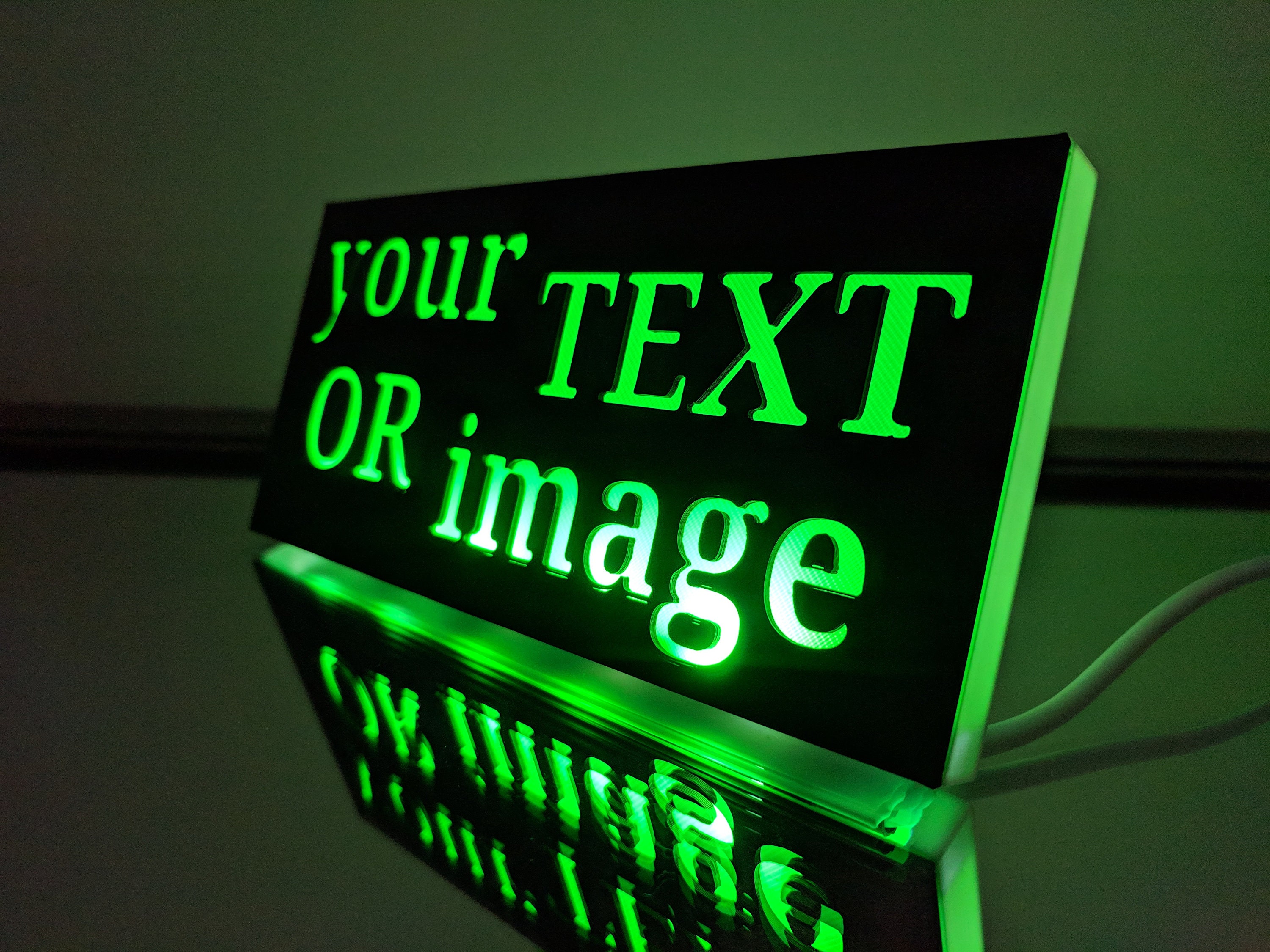 Custom LED 3D Printed Sign, or Nameplate. Will Make Custom Design to ...