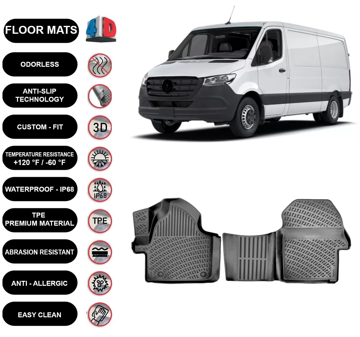 Mercedes sprinter van floor mats store