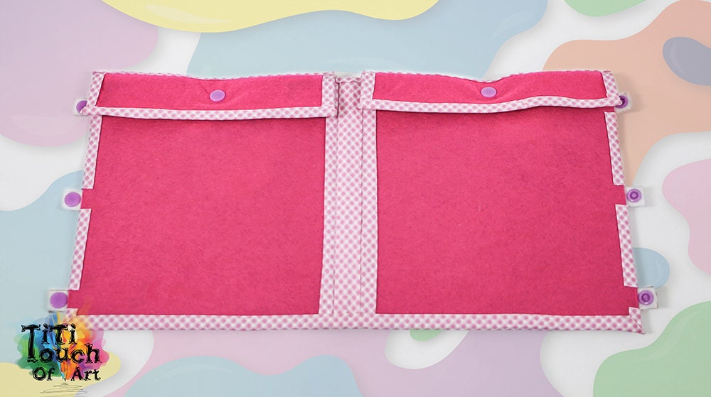 Quiet Book Page,handmade Book for Kids, Busy Book Page, Activity ...