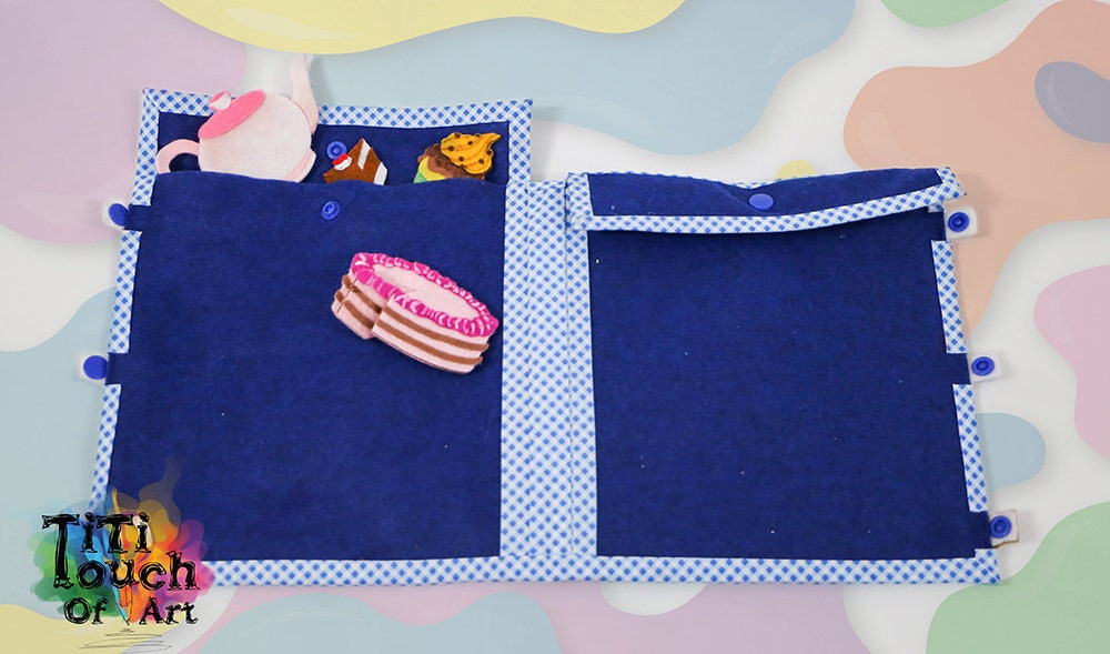 Quiet Book Page,handmade Book for Kids, Busy Book Page, Activity ...