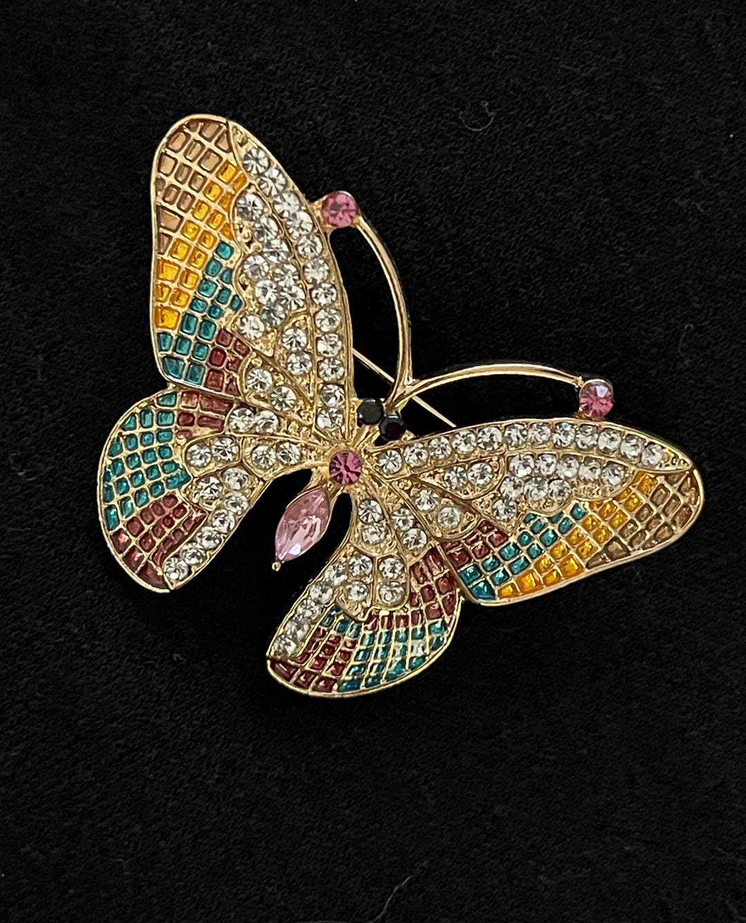 Elegant Pin - Butterfly Pin - Brooch - 1.75 X 1.25 Inches - Etsy