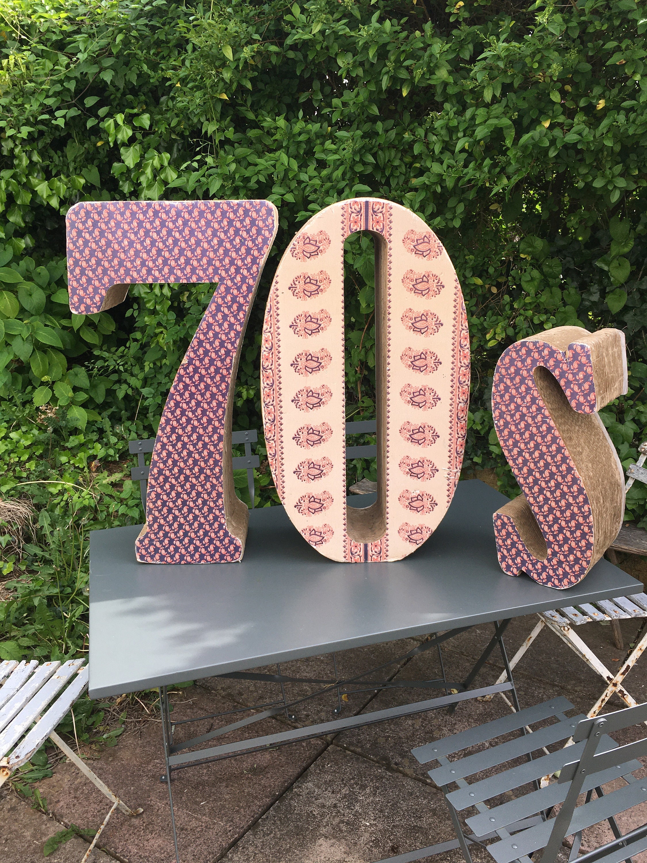 1970 X gran escaparate de la tienda, señalización, números vintage ...