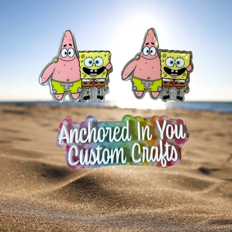 Spongebob and Patrick Badge Reel - Etsy
