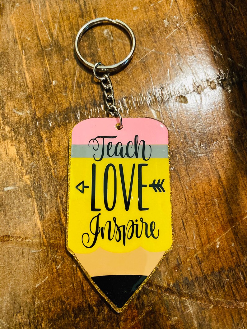 Pencil Keychain - Etsy