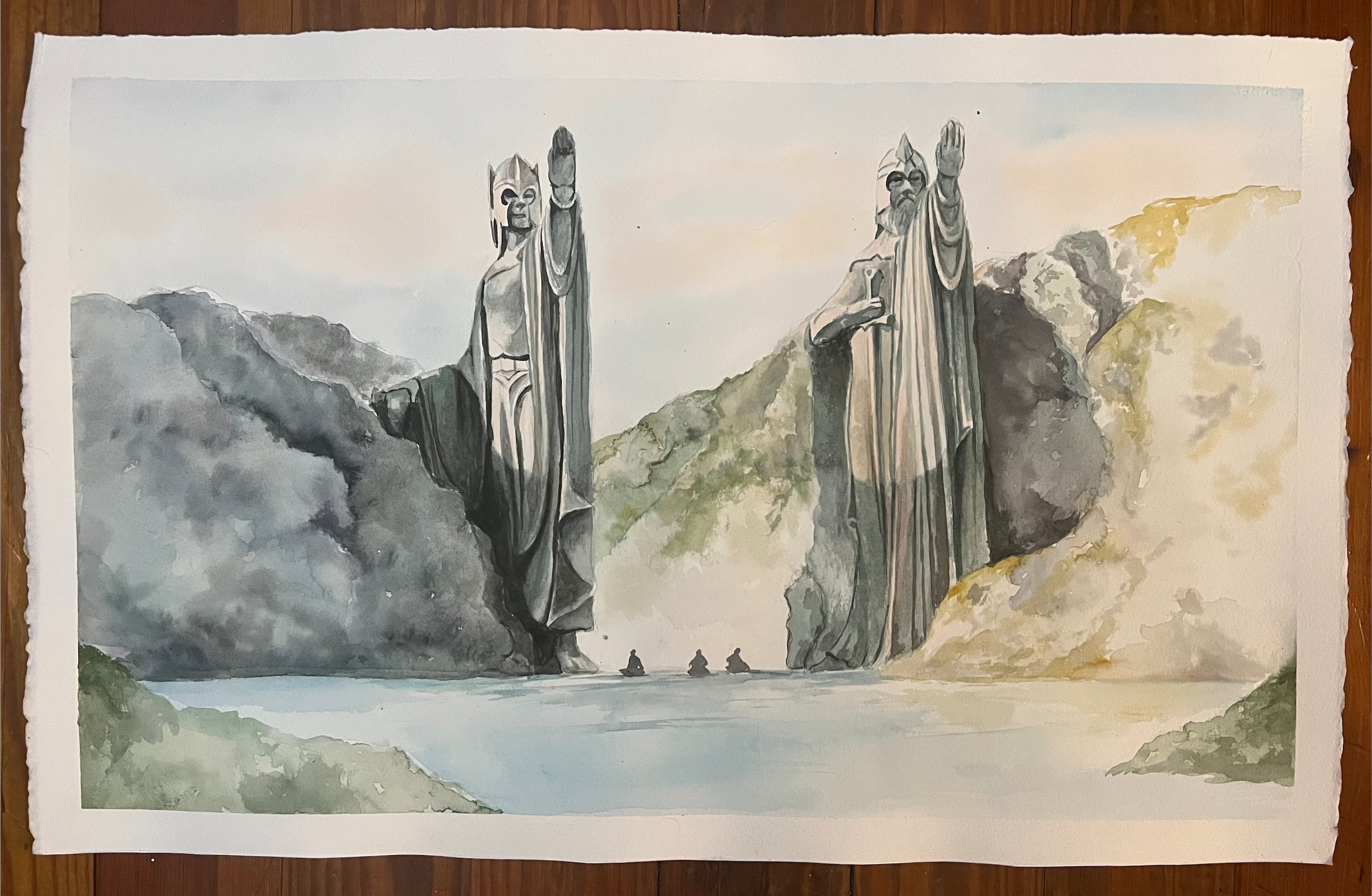 Statues of Argonath Print - Etsy