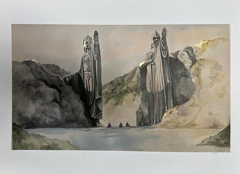 Statues of Argonath Print - Etsy