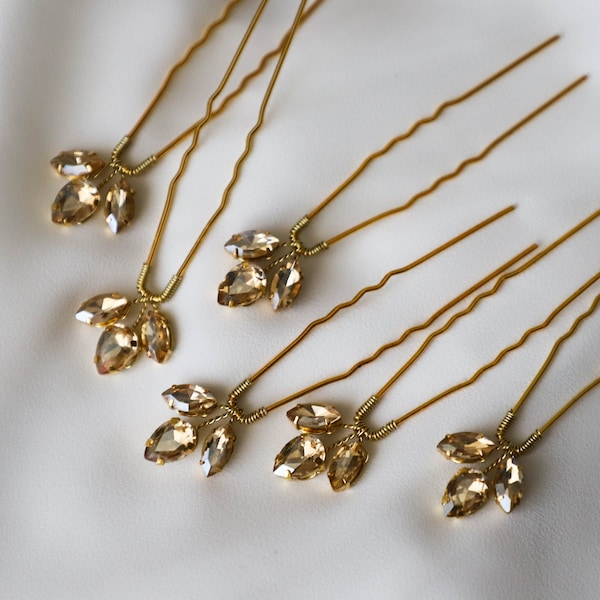 Crystal Hair Pins - Etsy