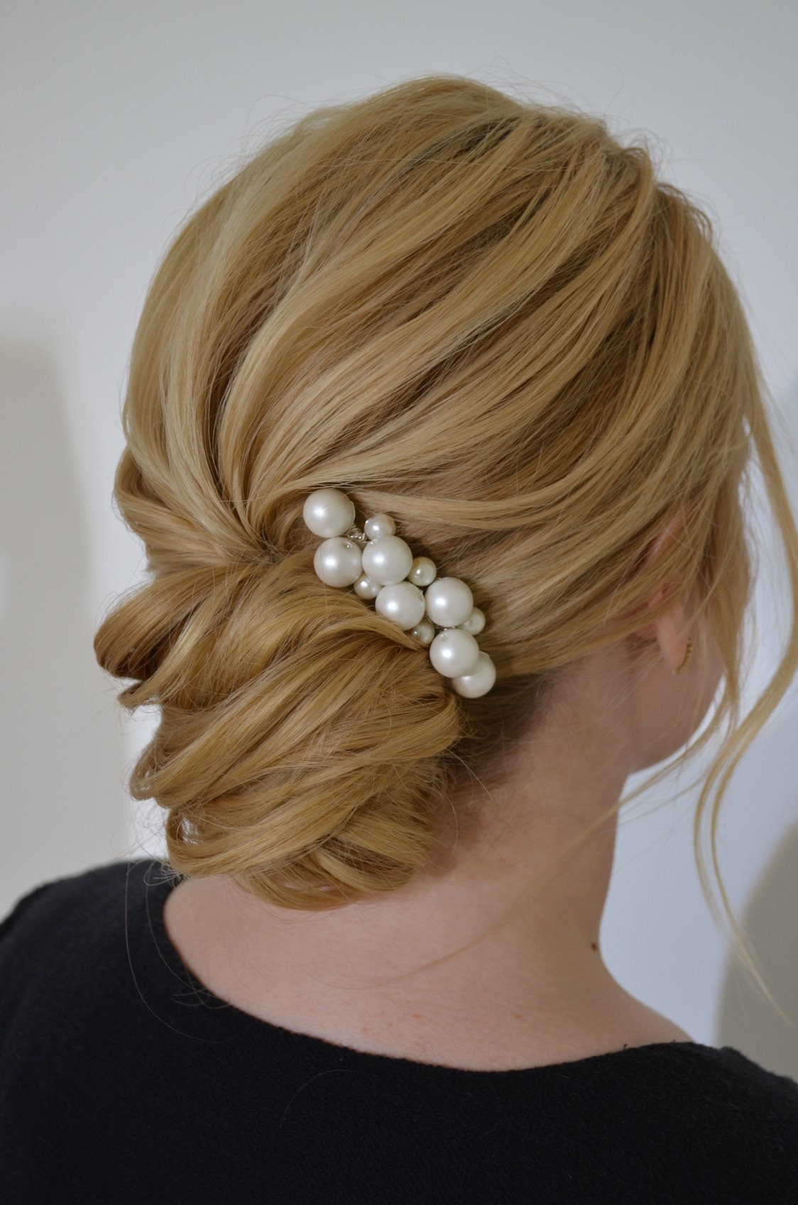 Bridal Pearl Hair Comb, Wedding Pearl Headpiece, Ivory Silver Headpiece ...