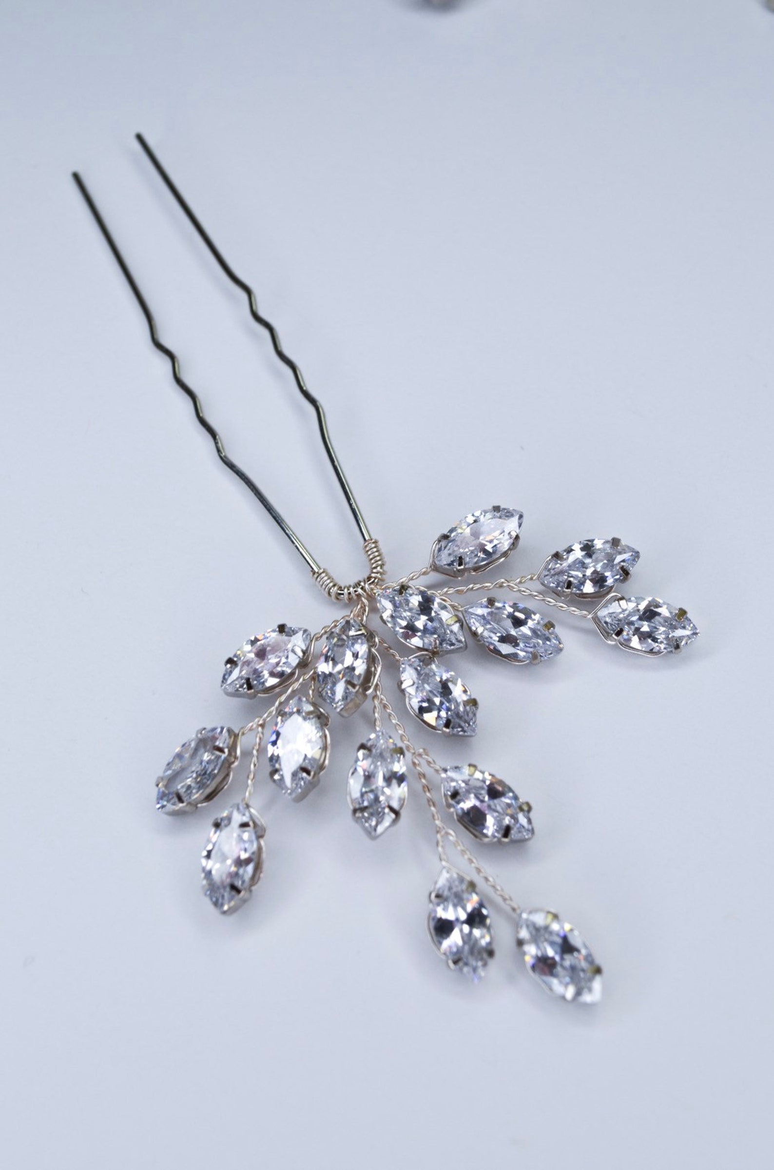 Bridal Crystal Hair Pins, Crystal Wedding Hair Pins, Wedding Zircon ...