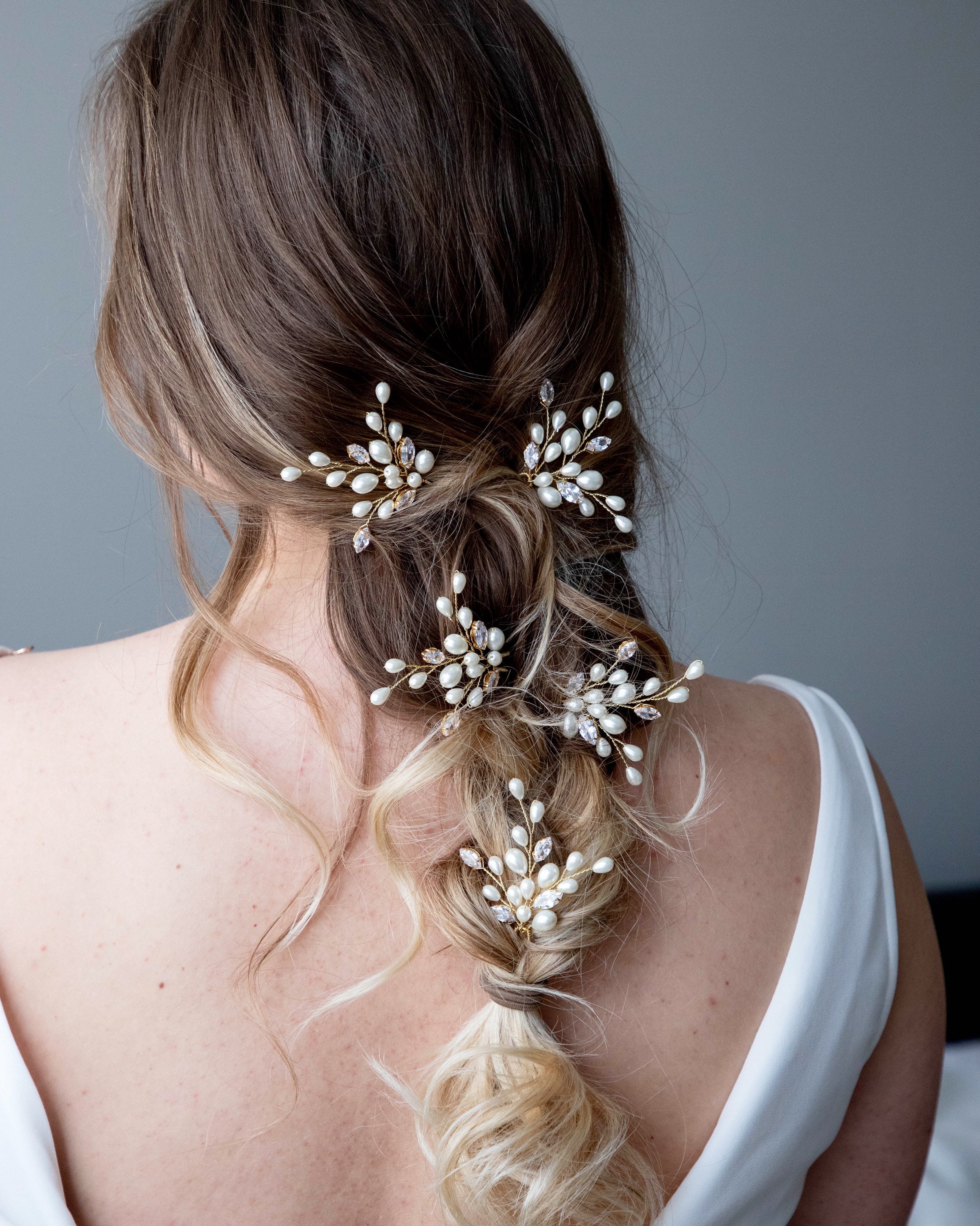 Pearls Hair Pins Set of 5 Bridal White Hair Pins Wedding | Etsy