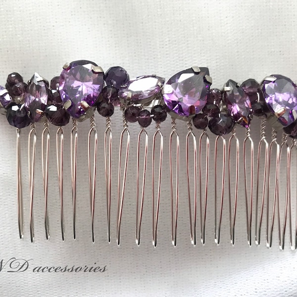 Purple Hair Comb - Etsy