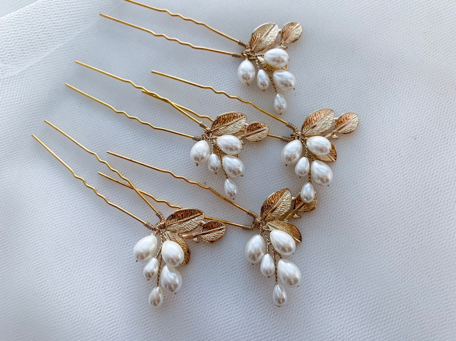Pearl Hair Pins Set of 5 Bridal Gold Hair Pins Wedding Gold - Etsy