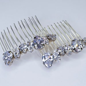 Bridal Crystal Hair Comb, Wedding Crystal Barrette, Clear Crystal Women ...
