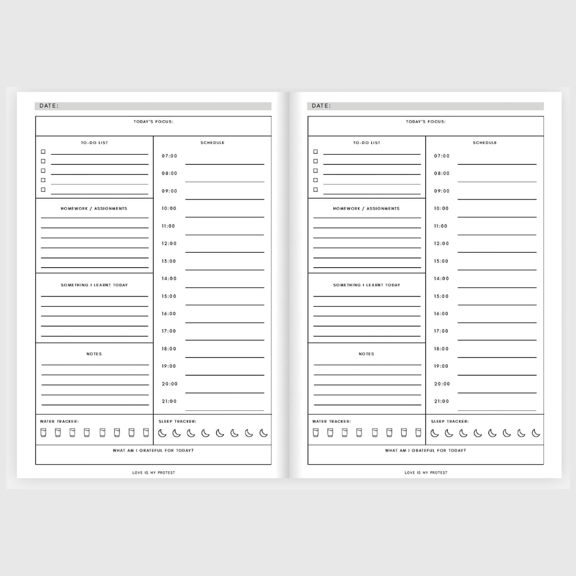 Student Planner Academic Diary Sustainable Study Planner - Etsy UK