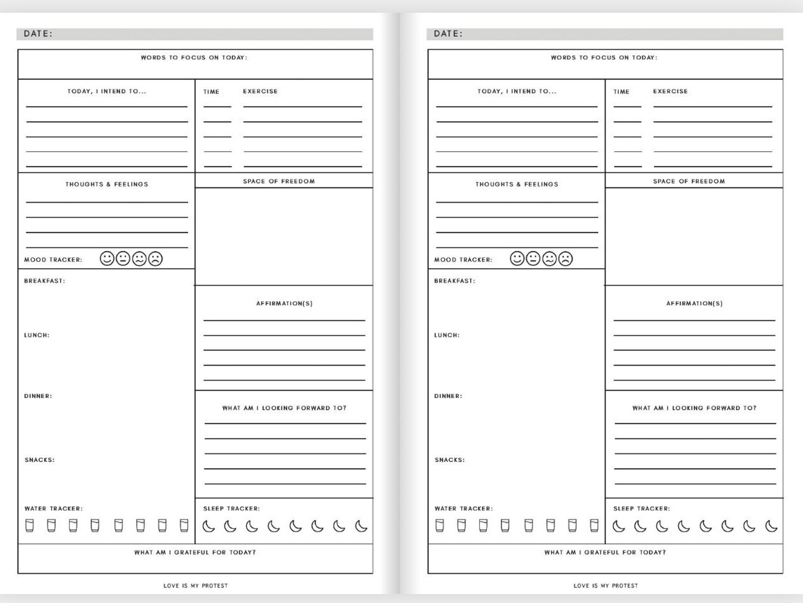 Daily Wellness Journal Wellness Planner Gift for Her - Etsy