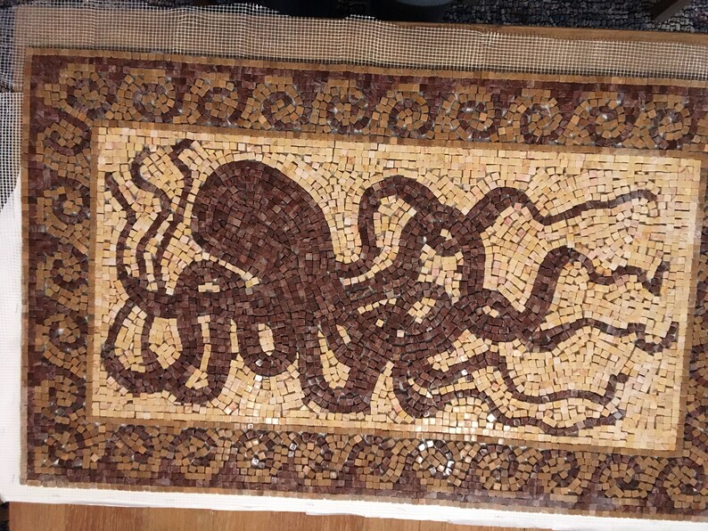 Mosaic Octopus Unframed - Etsy