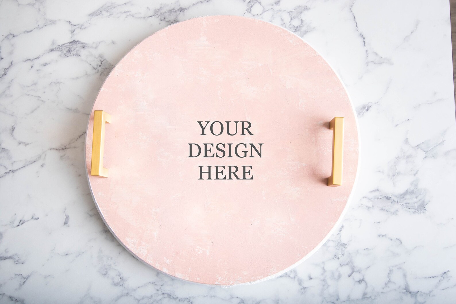 Wood Round Tray Mock up | Wood Round Flat Lay | Tray Mock up ...
