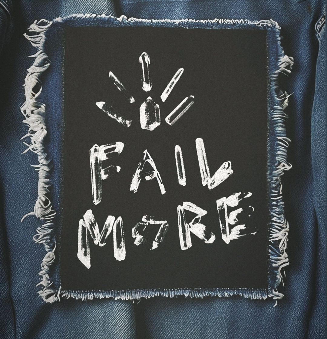 Fail More Patch | Sew on Patches | Screen Printed Patches | Punk ...