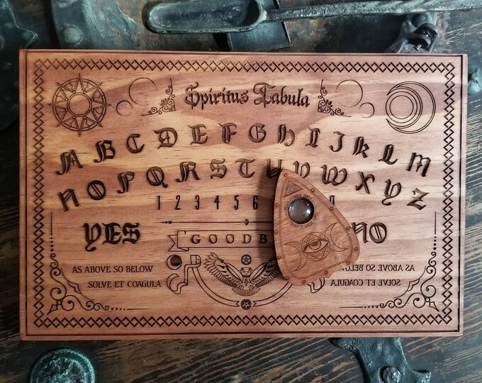 Double Sided Ouija Board and Planchette | Spirit Board | Talking Board ...
