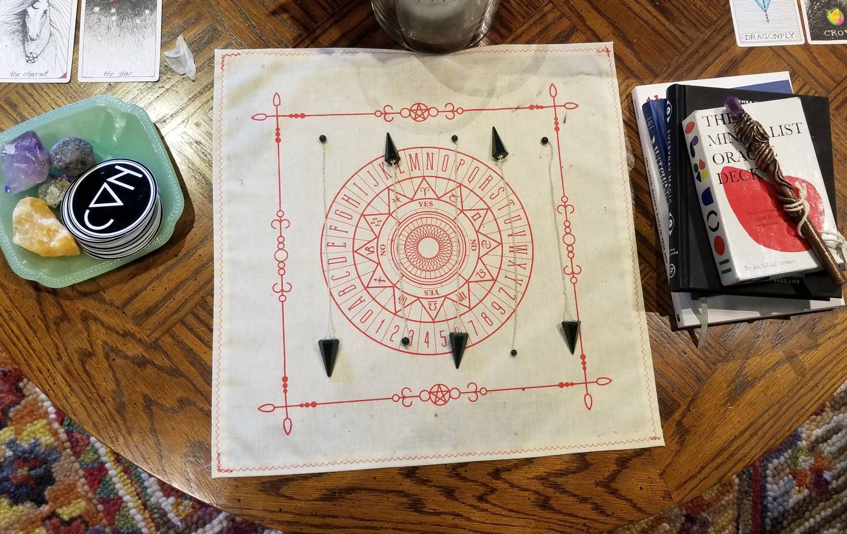 Pendulum Board | Tarot Reading Mat | Altar Cloth - Etsy
