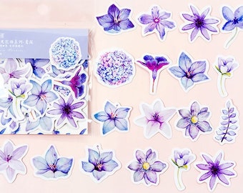 Purple Flower Sticker - Etsy