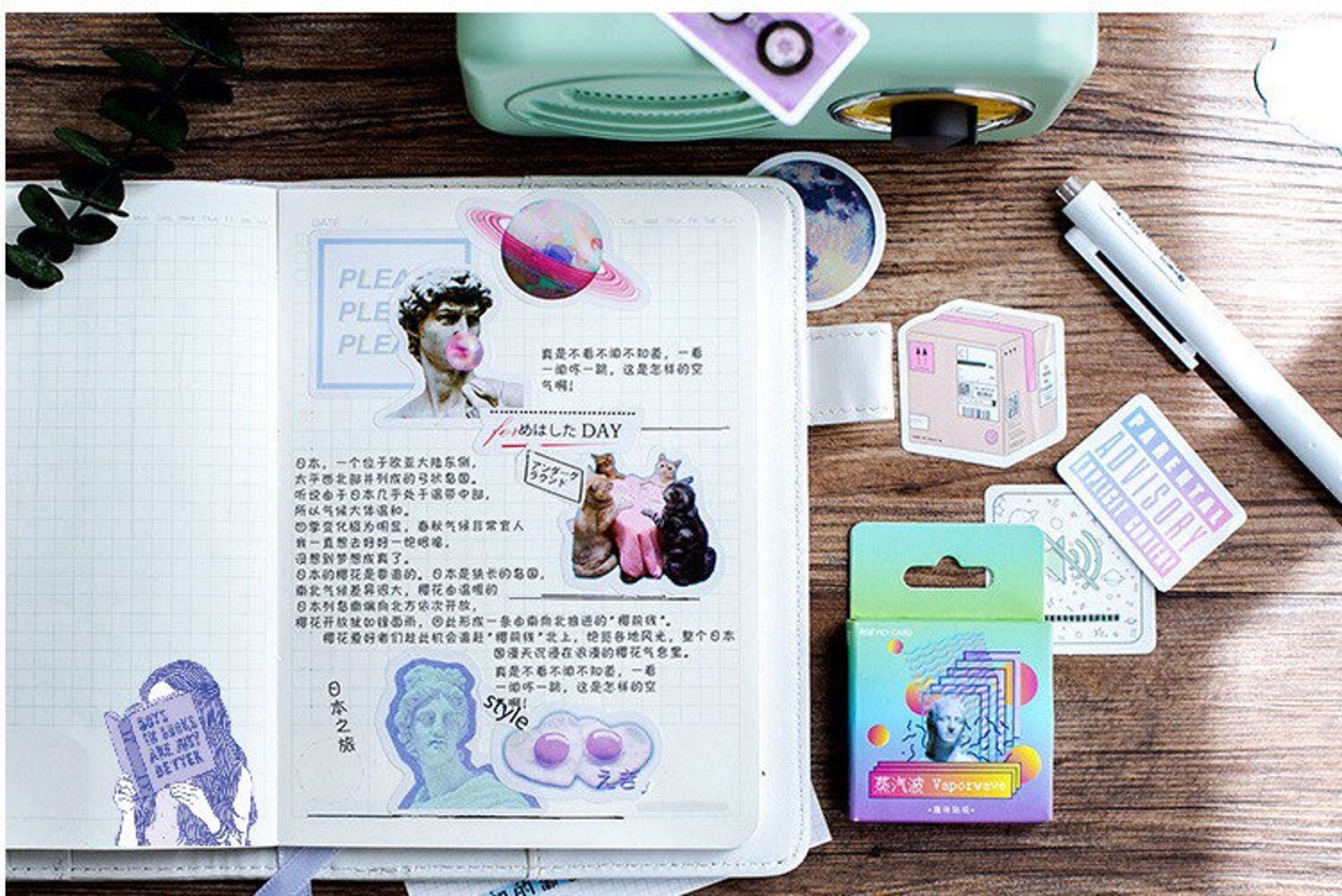 45 Pcs Vaporwave Tumblr Stickers Set, Cute Stickers, Funny Stickers ...