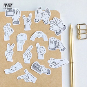 Hands Gestures Sticker Pack Stickers Cute Stickers Planner Sticker ...