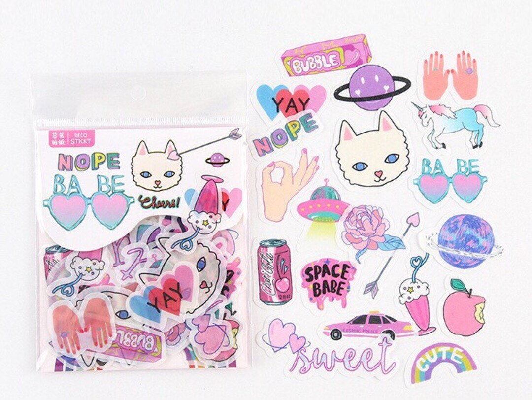 40 Pcs Girl Power Nope Feminist Quotes Large Washi Sticker Flakes ...