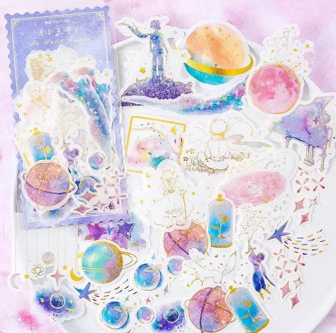 Planet Wizard Gold Foil Large Washi Sticker Flakes Sticker Pack Laptop ...