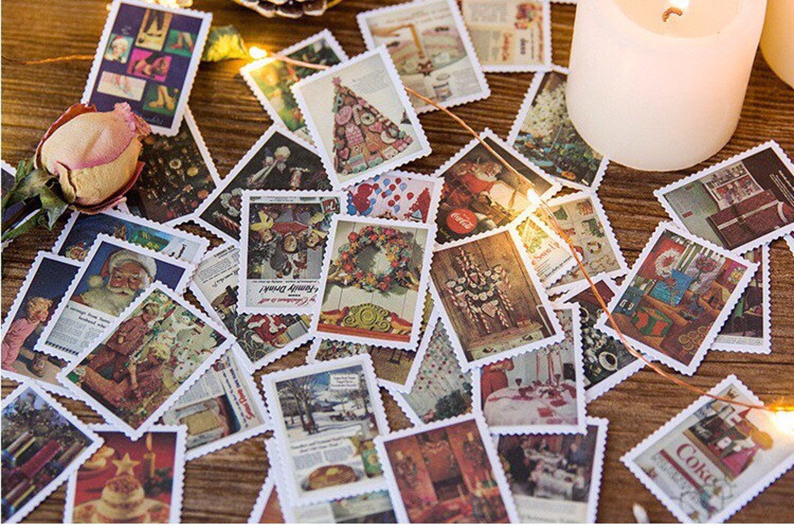 Christmas Stamp Sticker Pack Santa Stickers Cute Stickers - Etsy