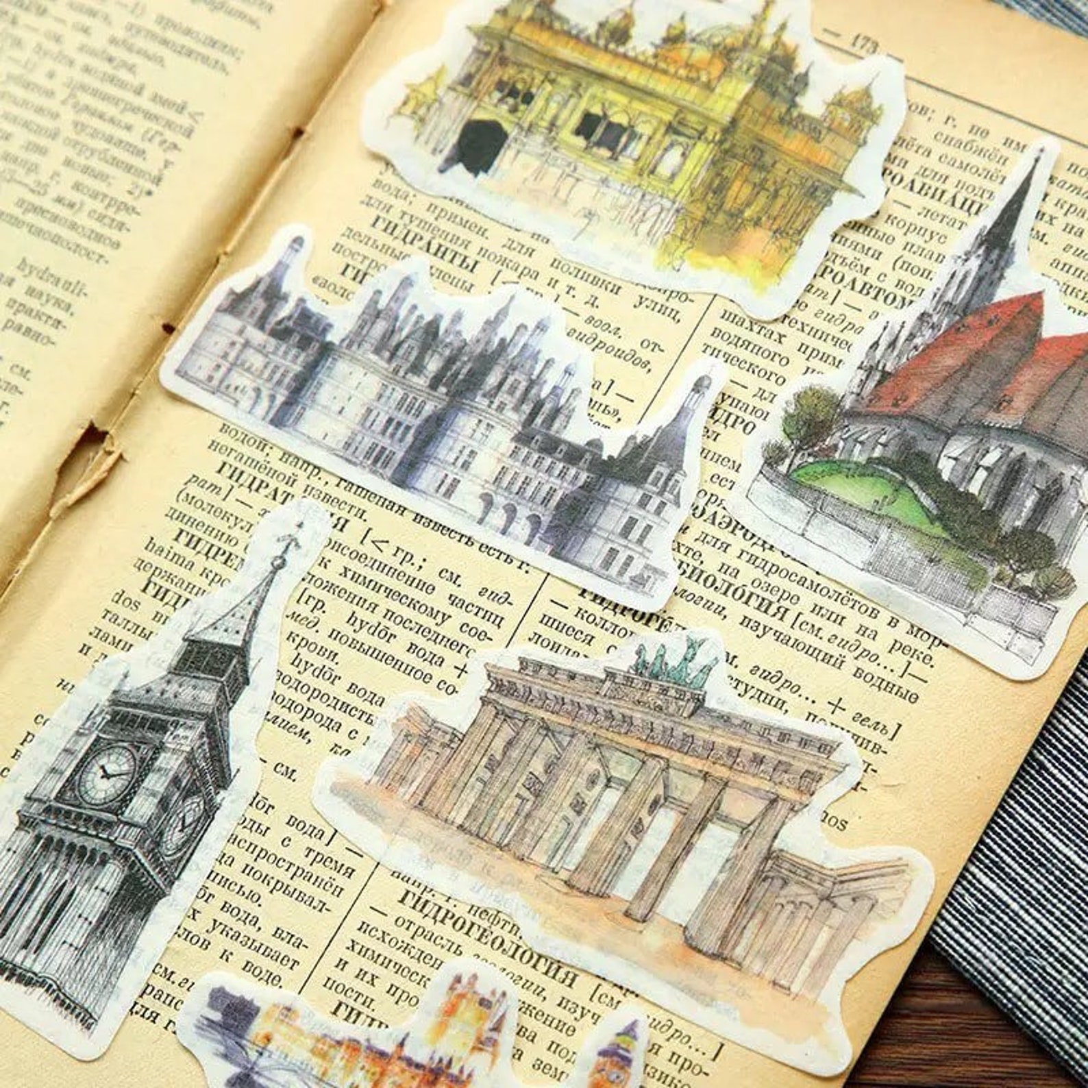 Building Stickers Large Washi Sticker Flakes Sticker Pack - Etsy