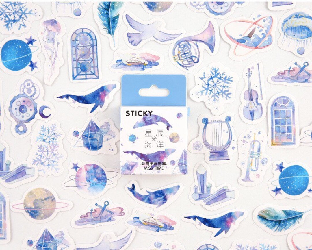 45 Pcs Purple Aesthetic Stickers Tumblr Sticker Pack Feminist Stickers ...