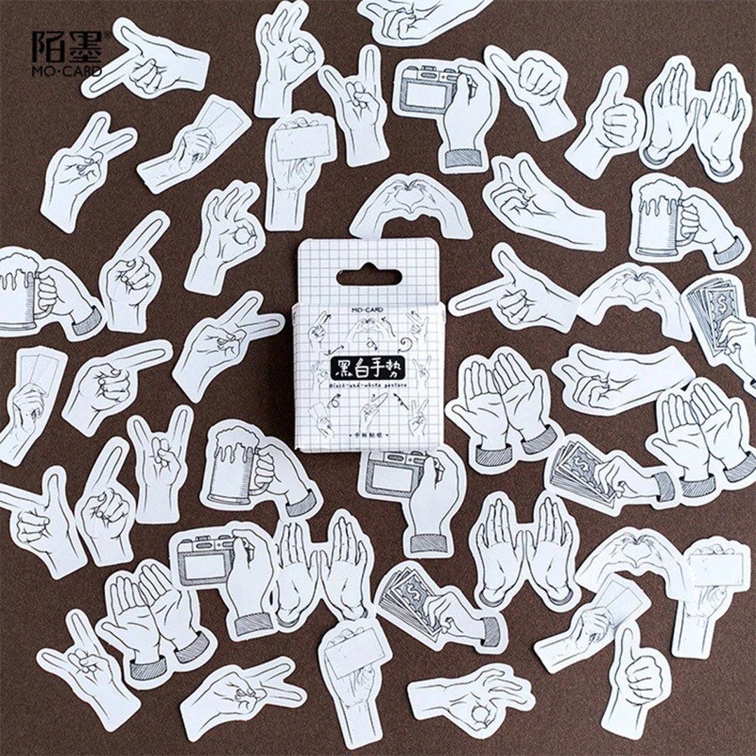 Hands Gestures Sticker Pack Stickers Cute Stickers Planner Sticker ...