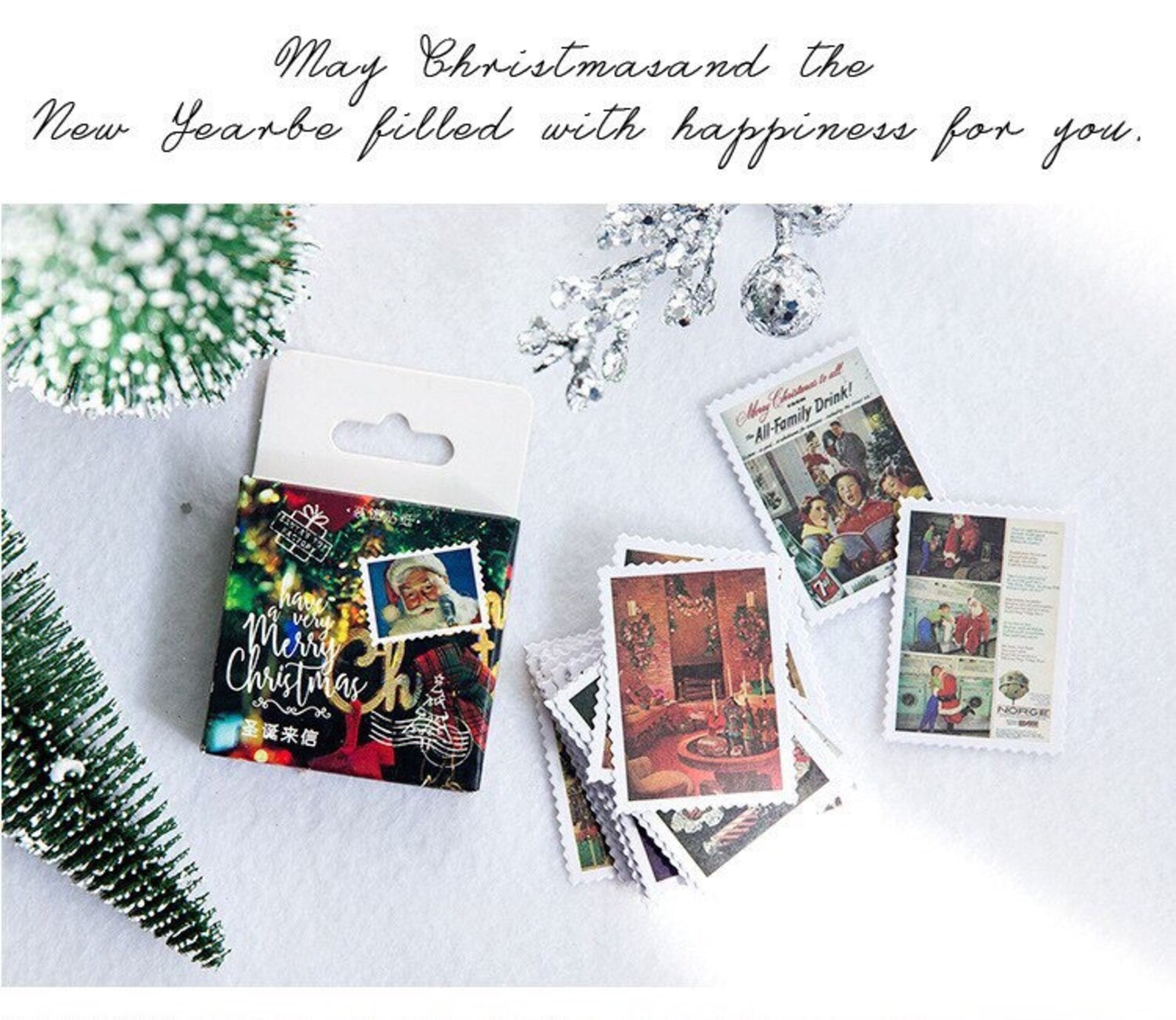 Christmas Stamp Sticker Pack Santa Stickers Cute Stickers | Etsy