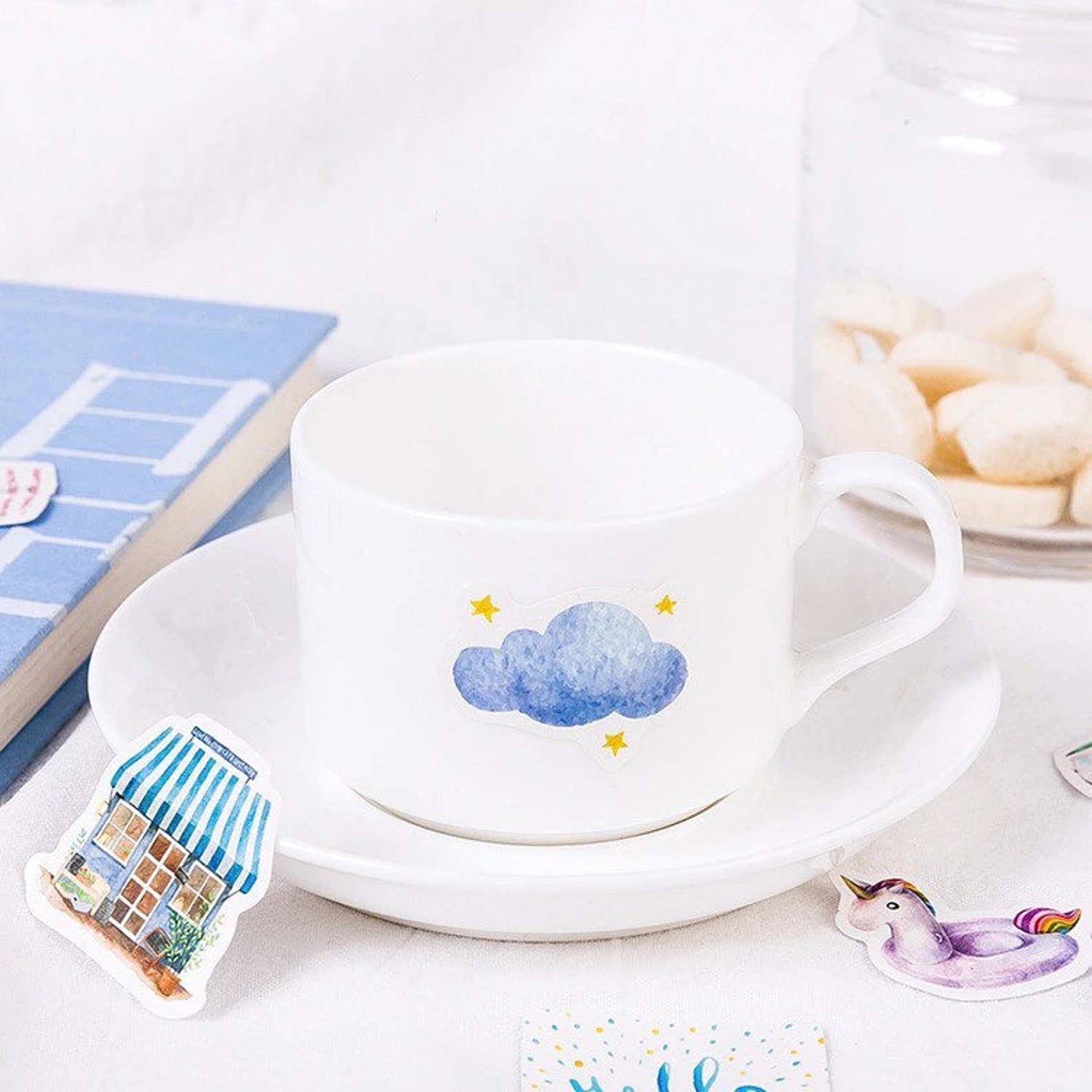 45 Pcs Travel With Me Sticker Pack Cute Watercolor Stickers Planner ...