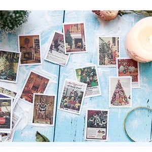 Christmas Stamp Sticker Pack Santa Stickers Cute Stickers Watercolor ...