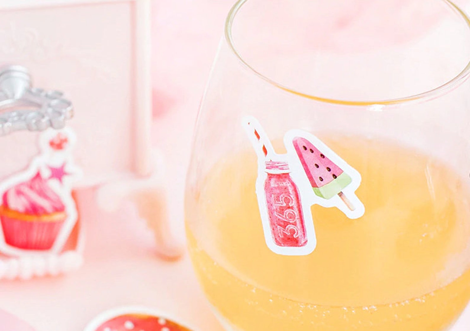 Travel Sticker Pack Journal Diary Girl Pink Watercolor Sticker | Etsy