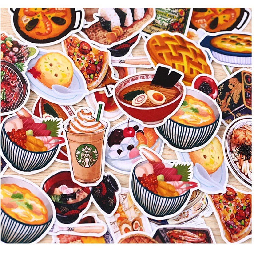 Daily Food, Drink Sticker Pack Stickers Cute Stickers Watercolor ...