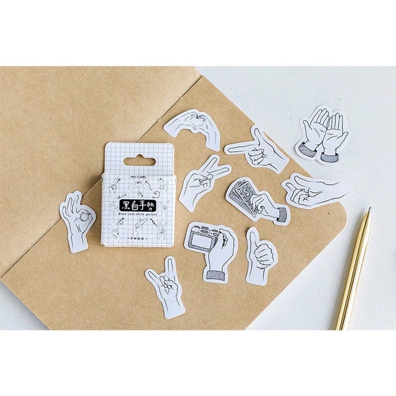 Hands Gestures Sticker Pack Stickers Cute Stickers Planner | Etsy