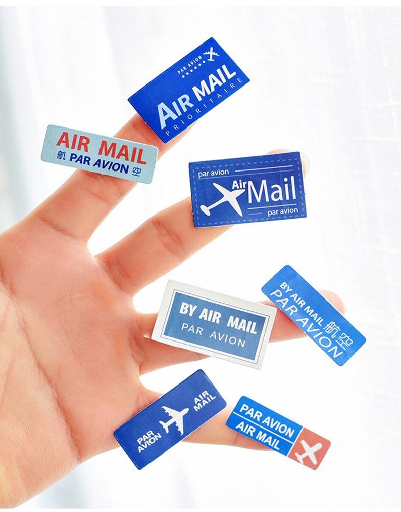 Travel Sticker Airmail Pack Stickers Cute Stickers Retro Vintage ...