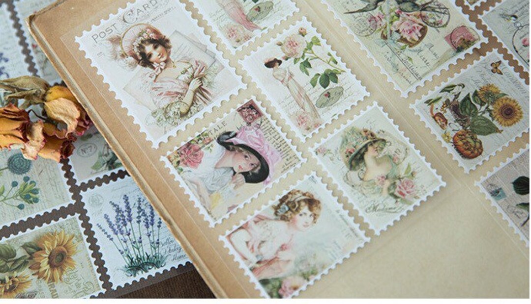 Stamp Sticker Pack Vintage Romantic Victorian Stickers Cute Stickers ...