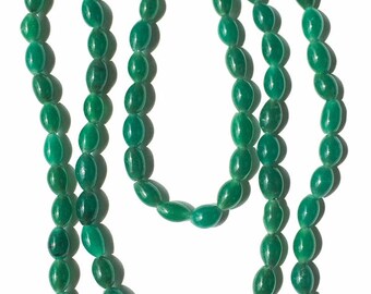Long Triple Strand Necklace With Green Beading // Multi Tier - Etsy